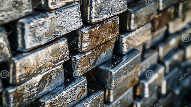 Close-up View of Shiny Metal Bars Interlocking in a Geometric Pattern ...