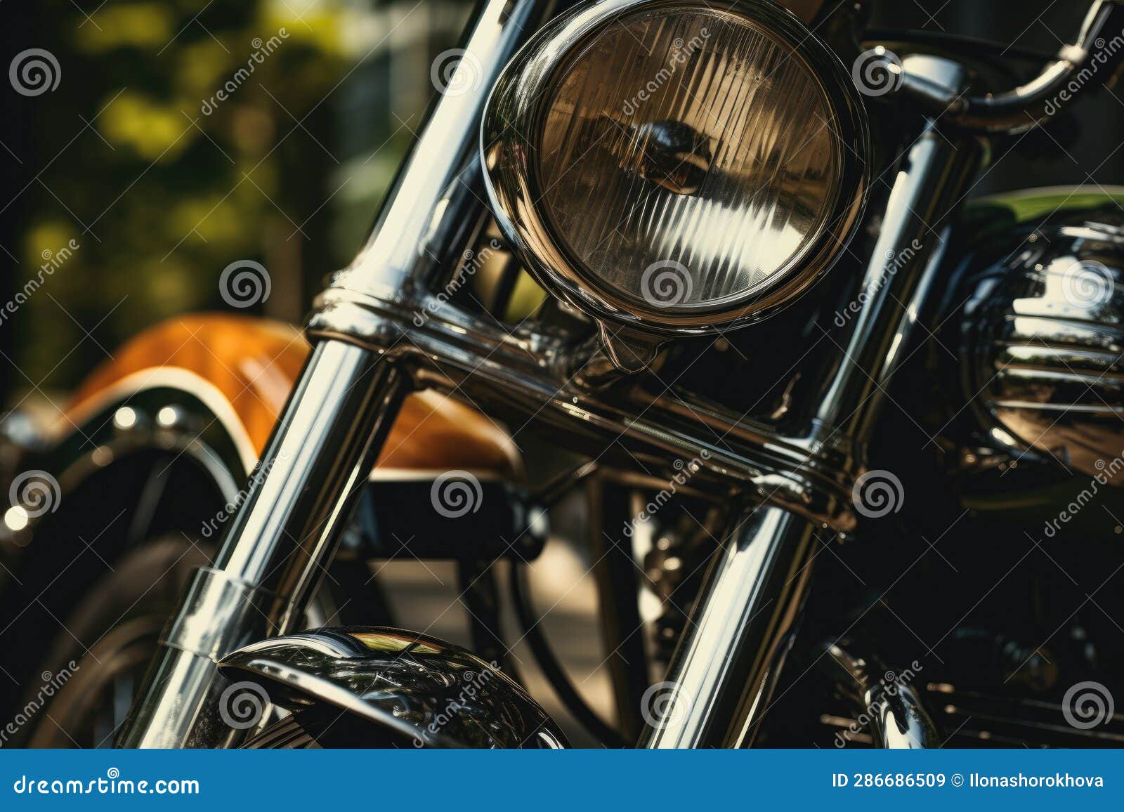 Close Up View of a Shiny Motorcycle Details , AI Generated Stock Image ...