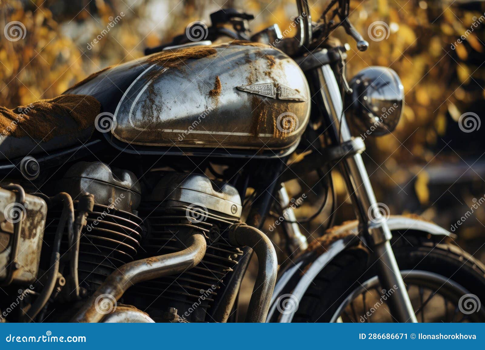 Close Up View of a Shiny Motorcycle Details , AI Generated Stock ...