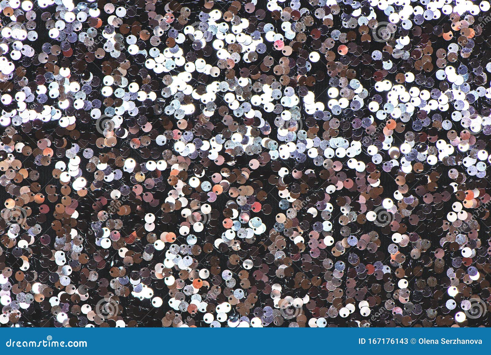 Close Up View of Silver Sequins Texture Background. Stock Image - Image ...