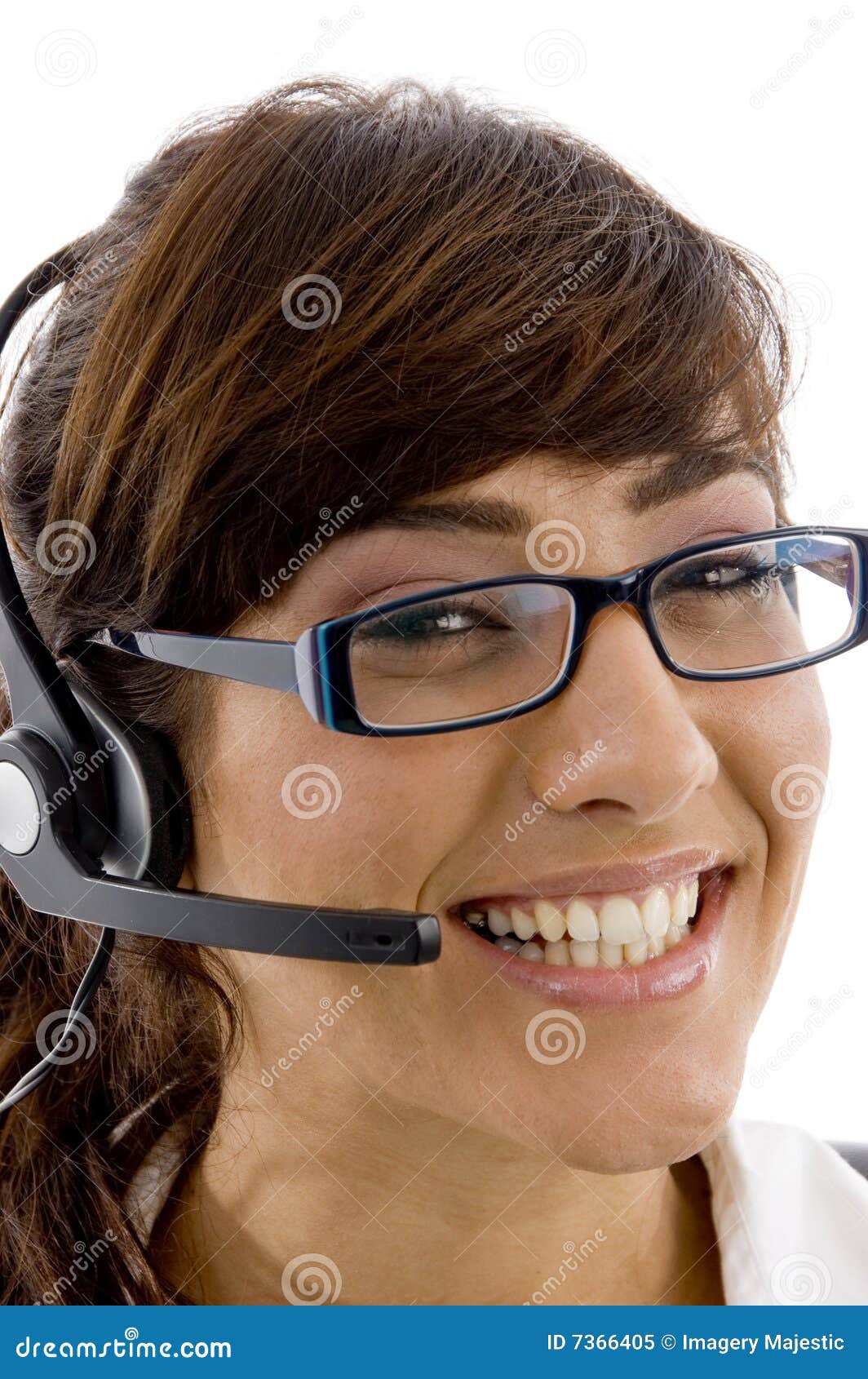 Close Up View of Smiling Service Provider Stock Image - Image of ...