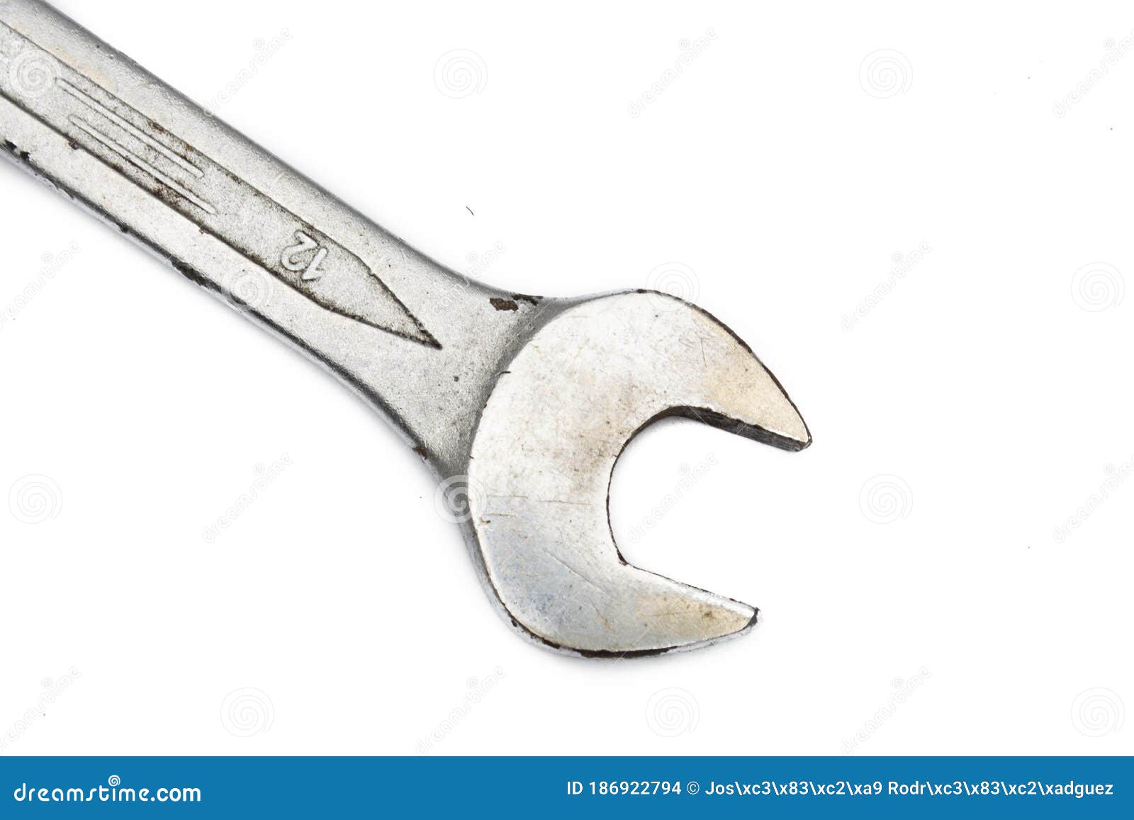 Close Up View of Spanner on White Background Stock Photo - Image of ...