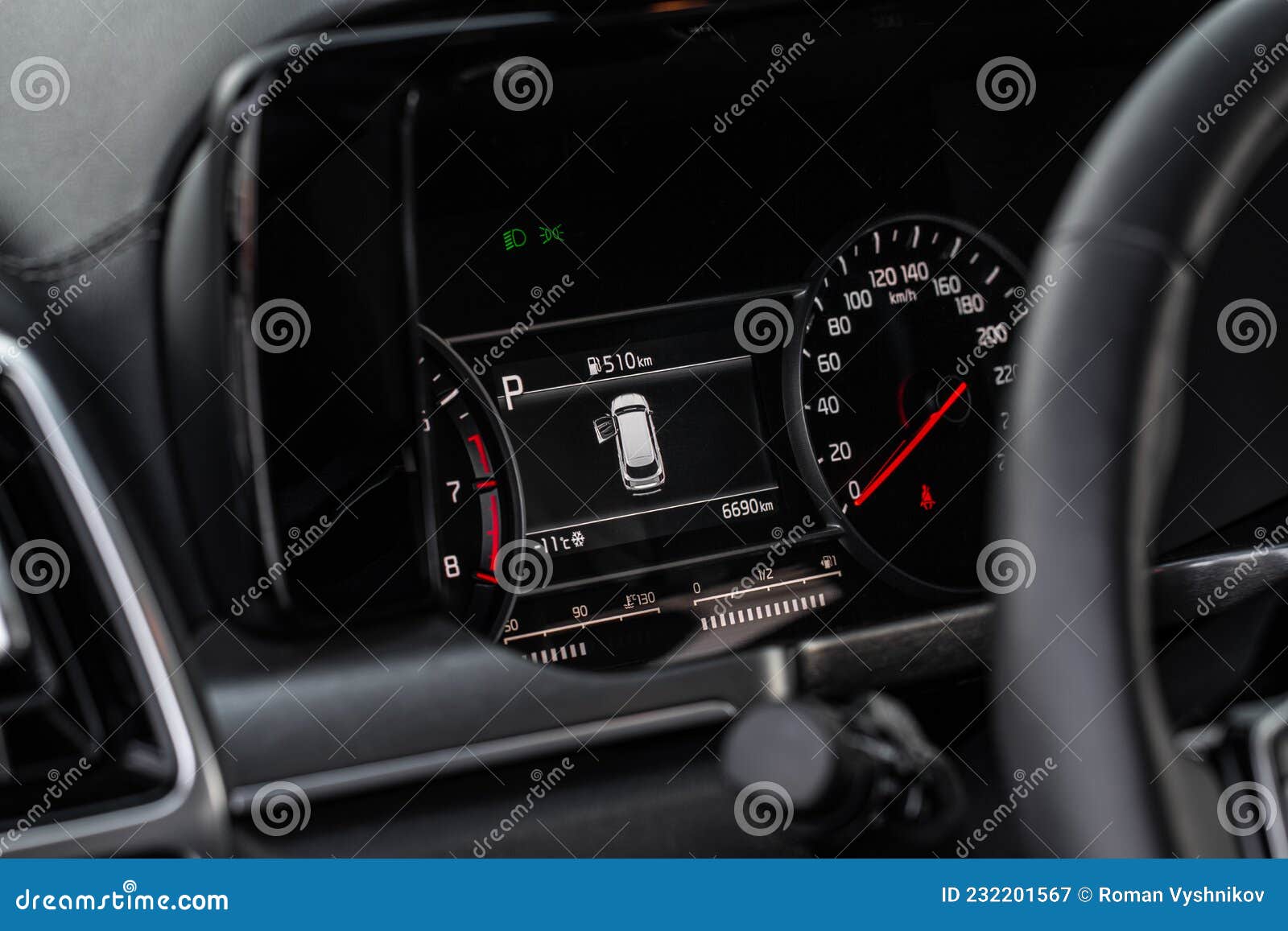 Car Speedometer With Kilometer Per Hour And Tachometer,fuel Meter ...
