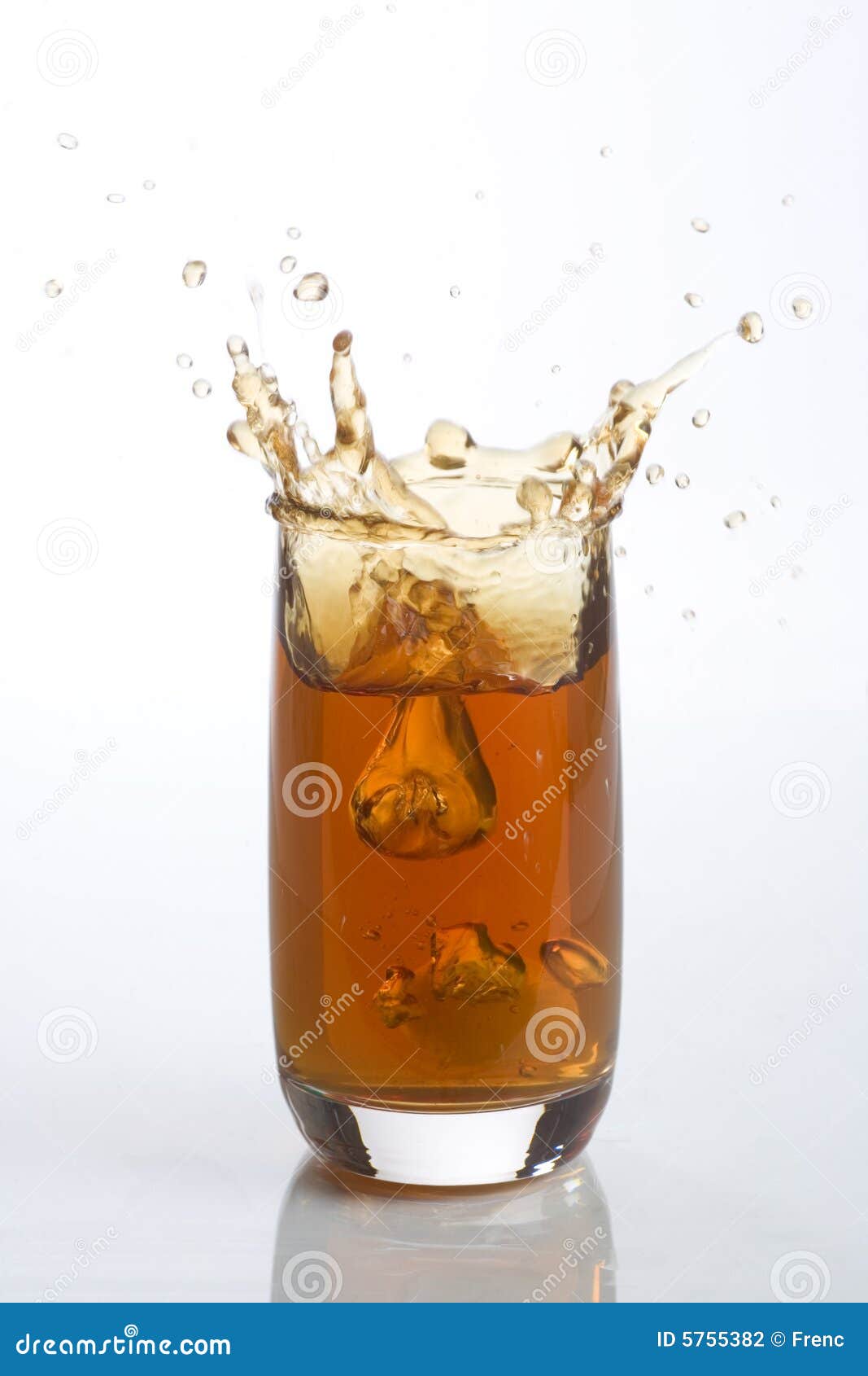Close Up View of the Splash in Tea Stock Photo - Image of glass, close ...