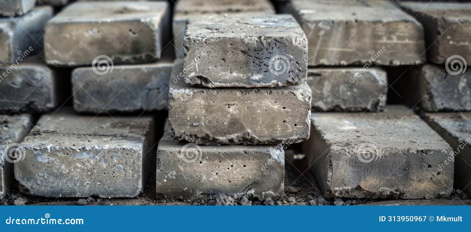 Pile of Cement Blocks on Dirt Stock Image - Image of masonry, pileup ...