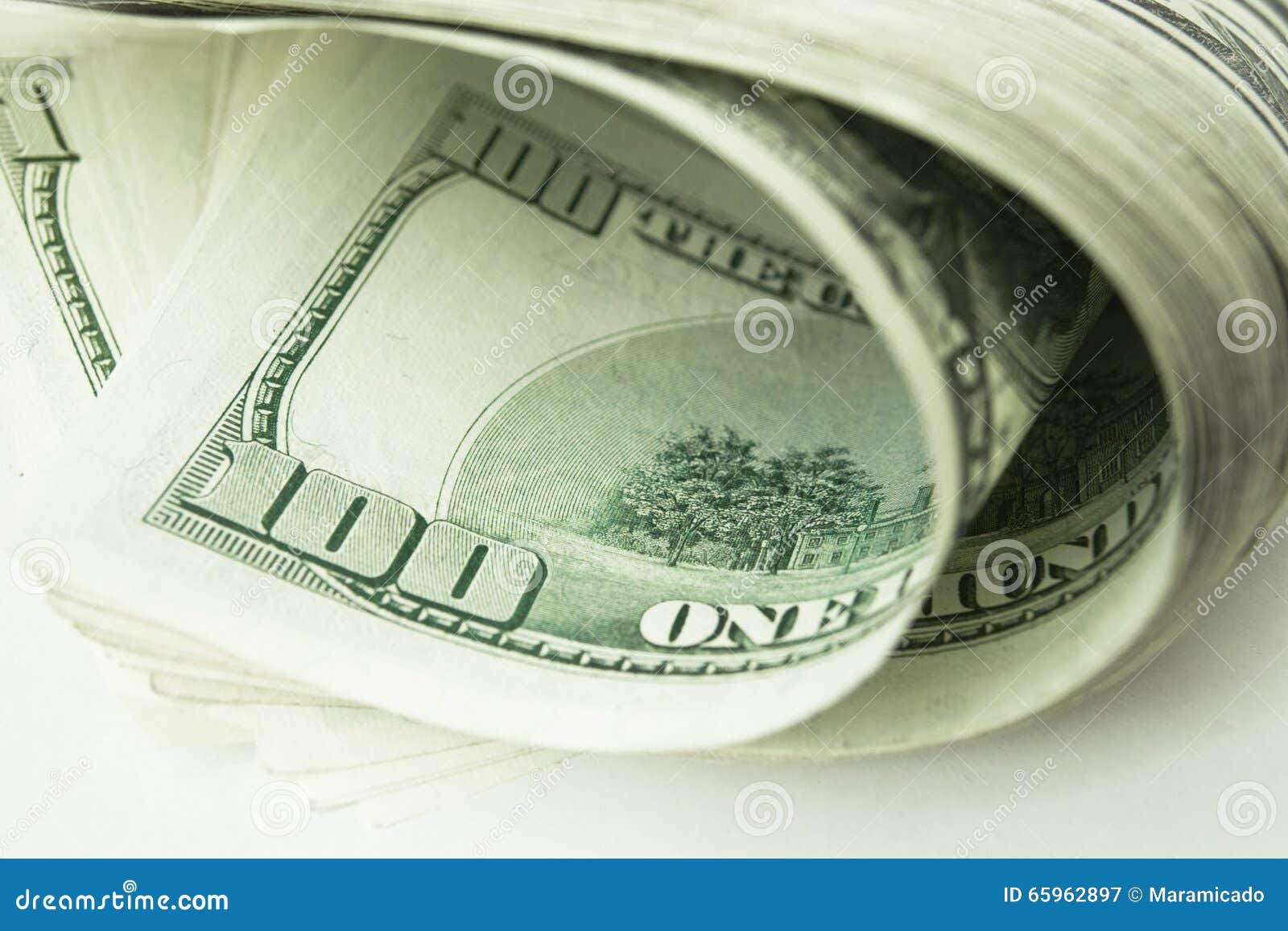 Close-up View of Stack of US Dollars Stock Image - Image of banknote ...