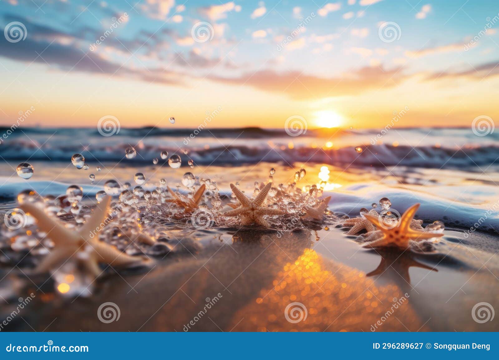 Close-up View of Star Fish on Tropical Beach. Stock Illustration ...