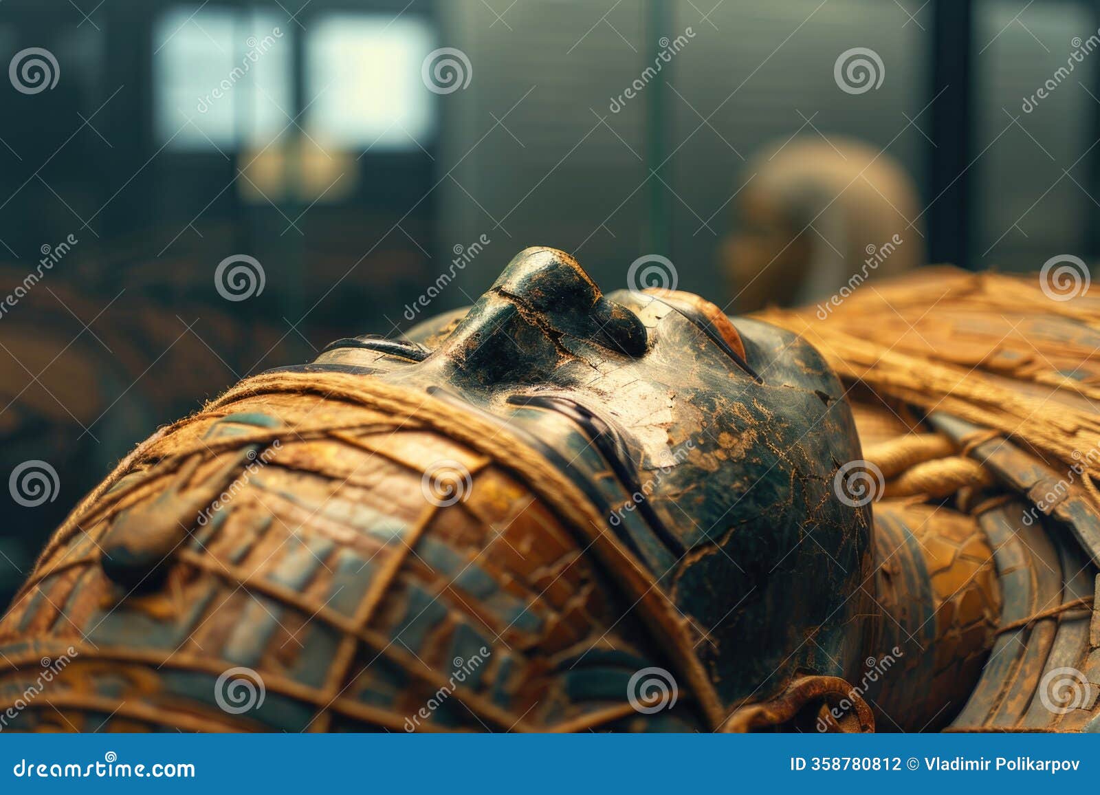 A Close-up View of a Statue Wrapped in Rope, Highlighting the Texture ...