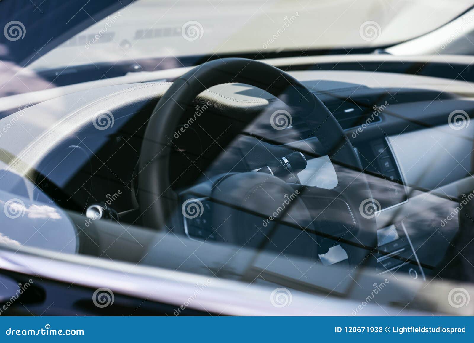 Close Up View of Steering Wheel Stock Photo - Image of focus, selective ...