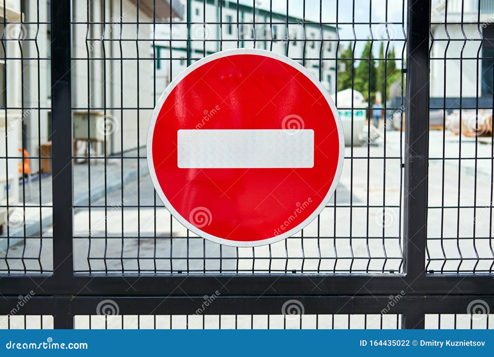 Stop sign on the gate stock photo. Image of safe, europe - 164435022