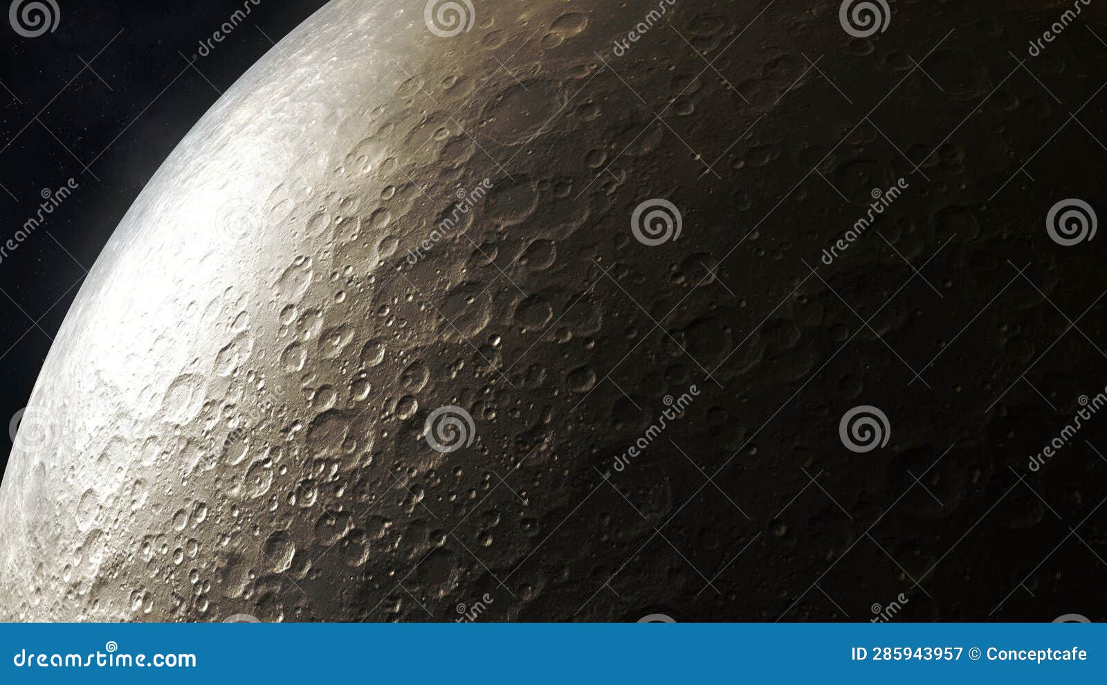 Detailed Image of the Moon Surface Close-up. Stock Illustration ...