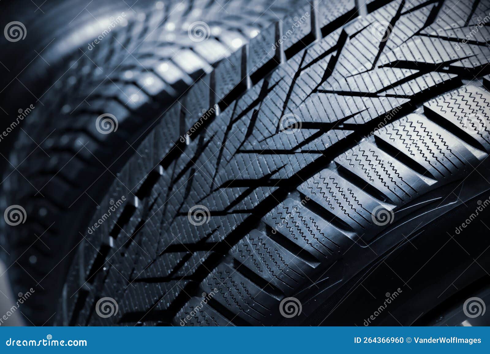 Close Up View of the Surface Profile of Modern Car Tyres Stock Photo ...