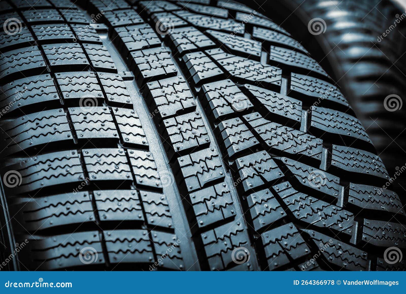 Close Up View of the Surface Profile of Modern Car Tyres Stock Photo ...