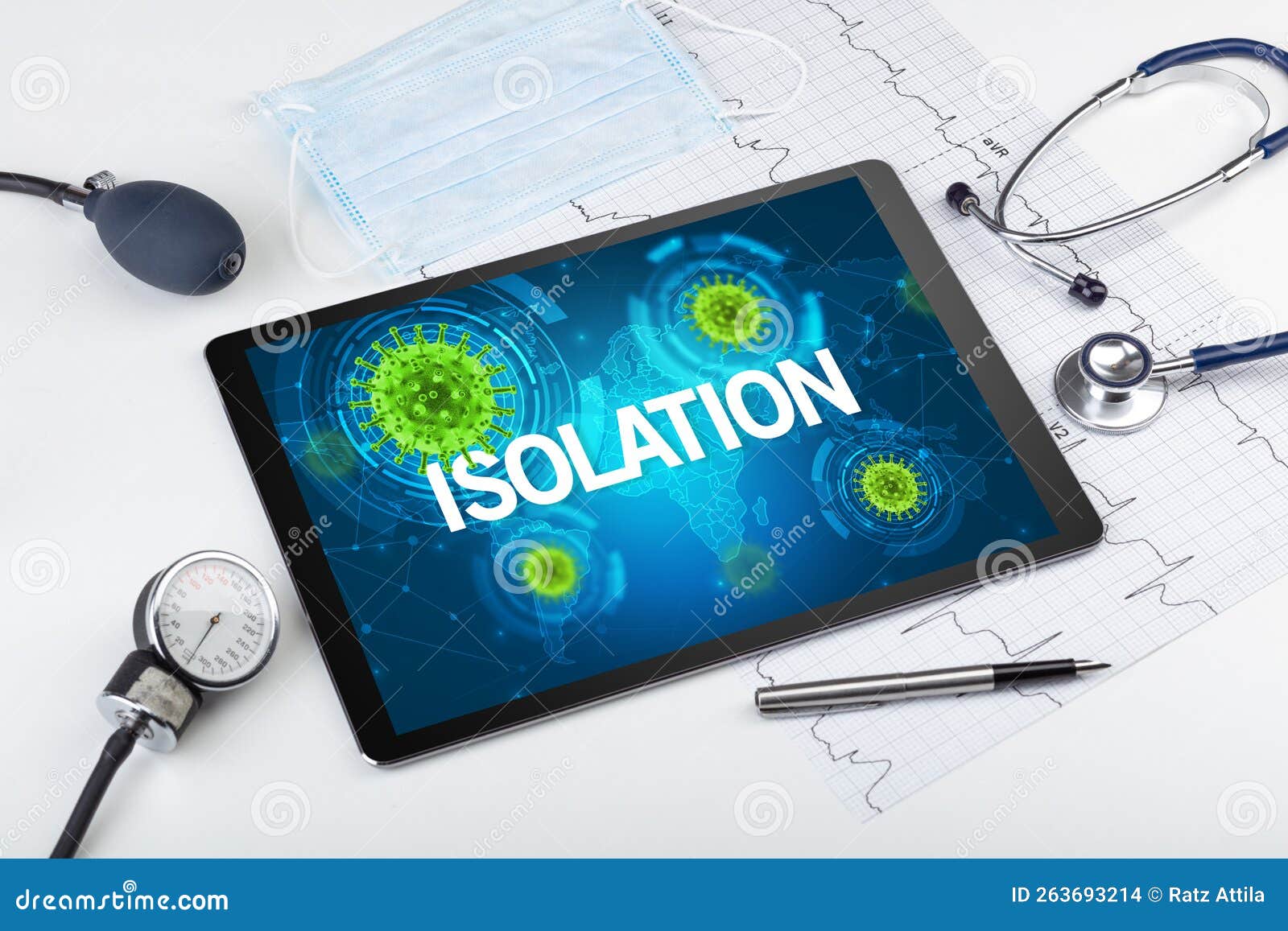 Close-up View of a Tablet Pc with Inscription Stock Photo - Image of ...