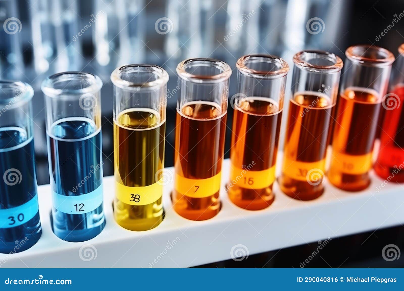 Close-up View of Test Tubes with Test Samples Stock Illustration ...