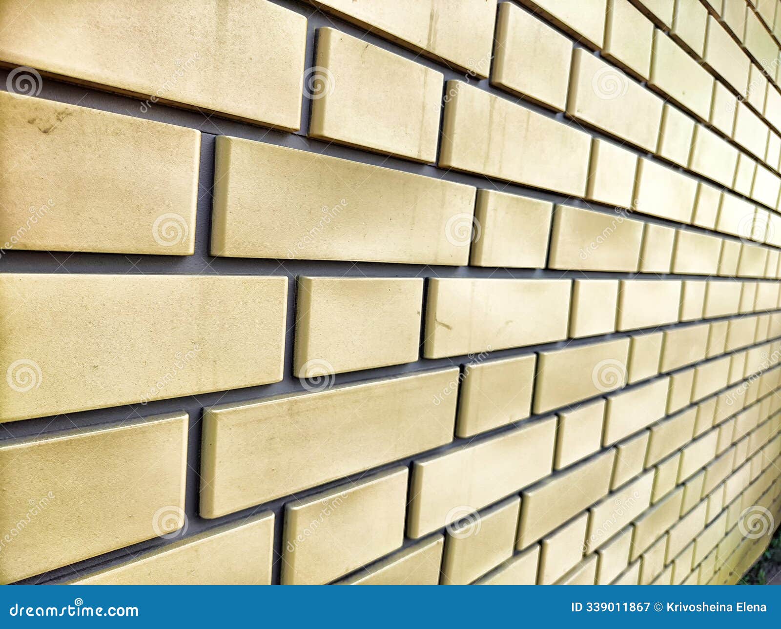 Textured Beige Brick Wall with Horizontal Alignment Captured during ...