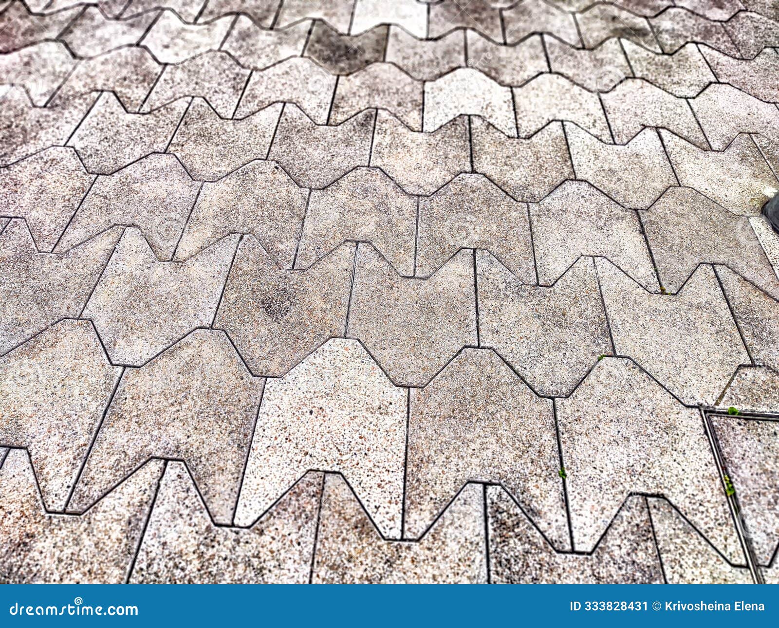 Close Up View of a Textured Concrete Pavement with an Interlocking ...