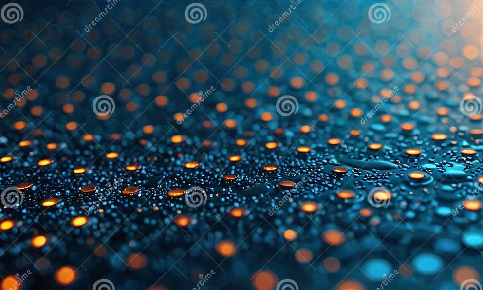 Close-up View Textured Surface with Pattern Small Orange and Blue Dots ...