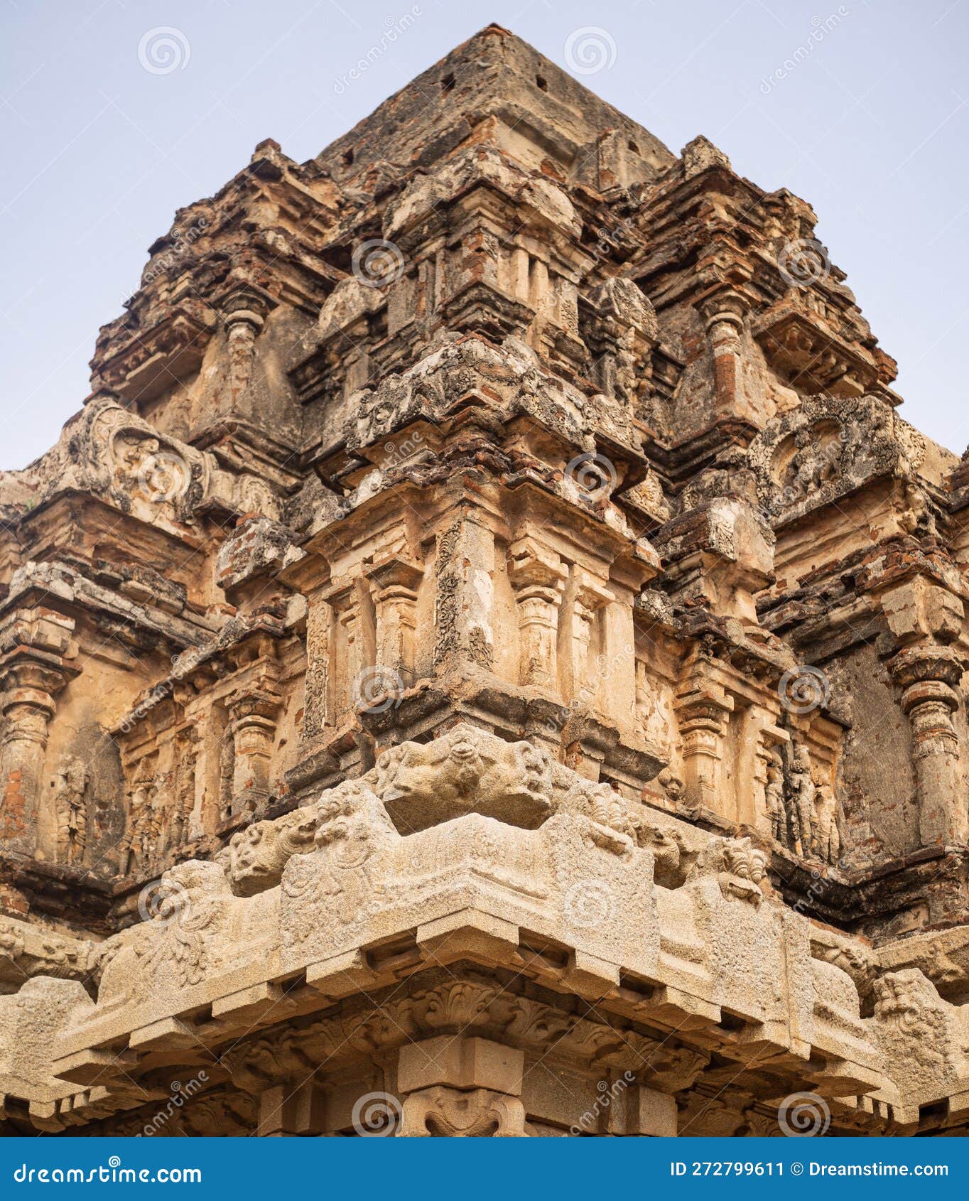 Close Up View of the Top of a Structure in Hampi Stock Image - Image of ...