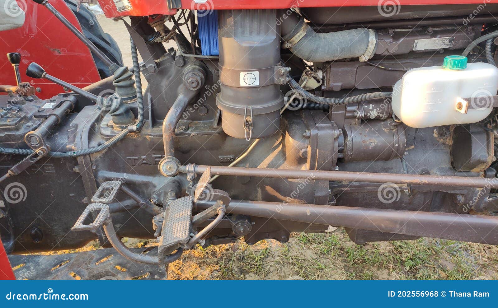Tractor Engine and Control System Stock Photo - Image of diesel, steel ...
