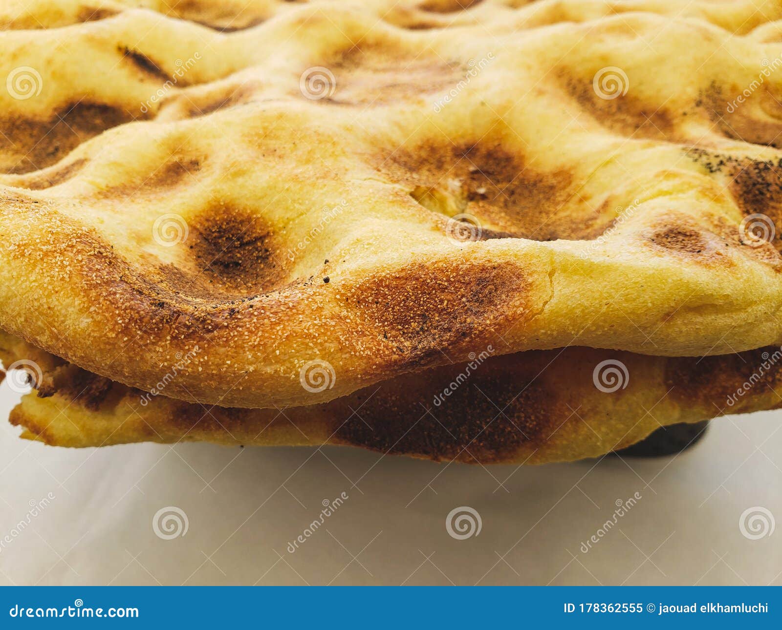 Close Up View of a Traditional Moroccan Bread ( Tafarnout ) - Berber ...
