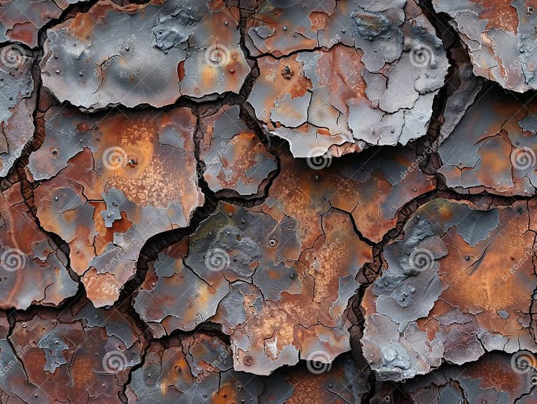 Close Up of Tree Bark with Rust Stock Illustration - Illustration of ...