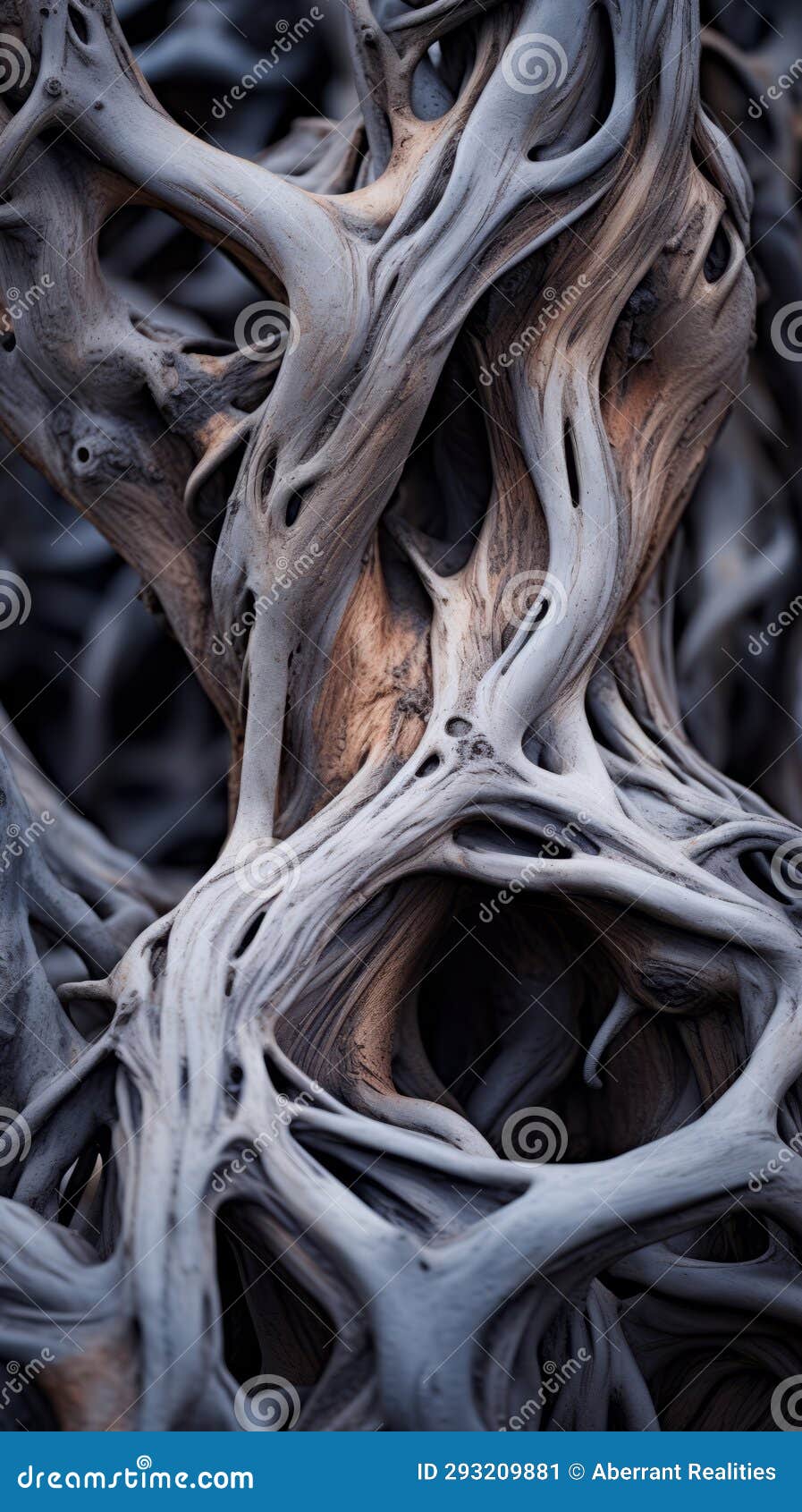 A Close Up View of a Tree Trunk that Has Been Twisted Stock ...