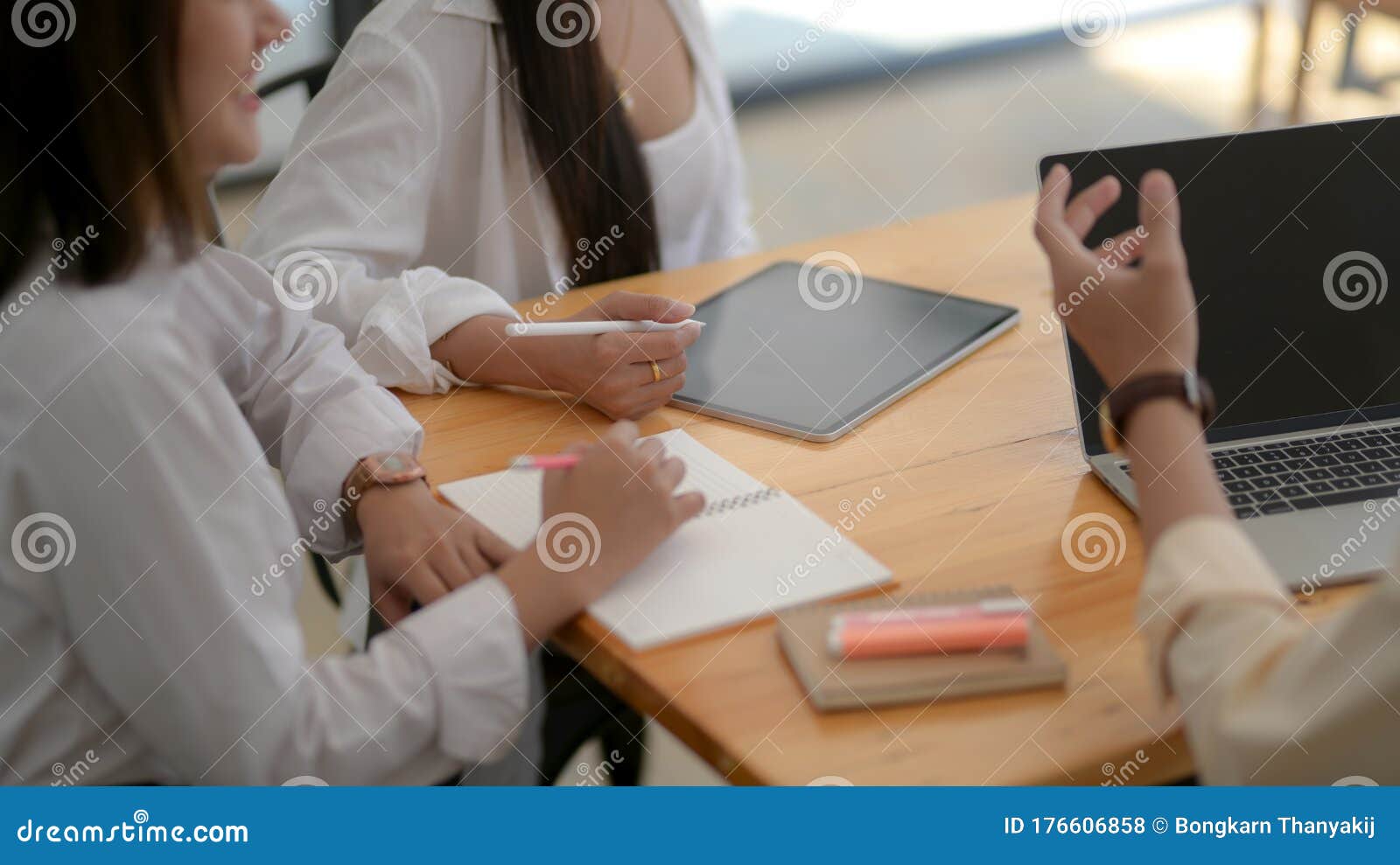 Close Up View of University Students Group Discussing on Their ...