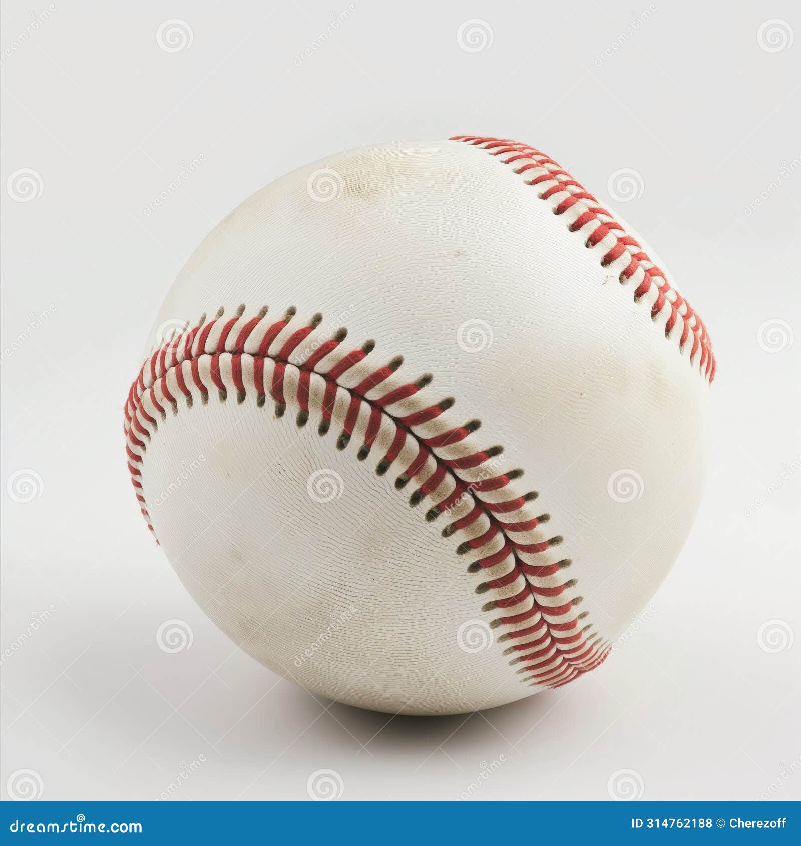 Worn Baseball on White Background Stock Photo - Image of white, closeup ...