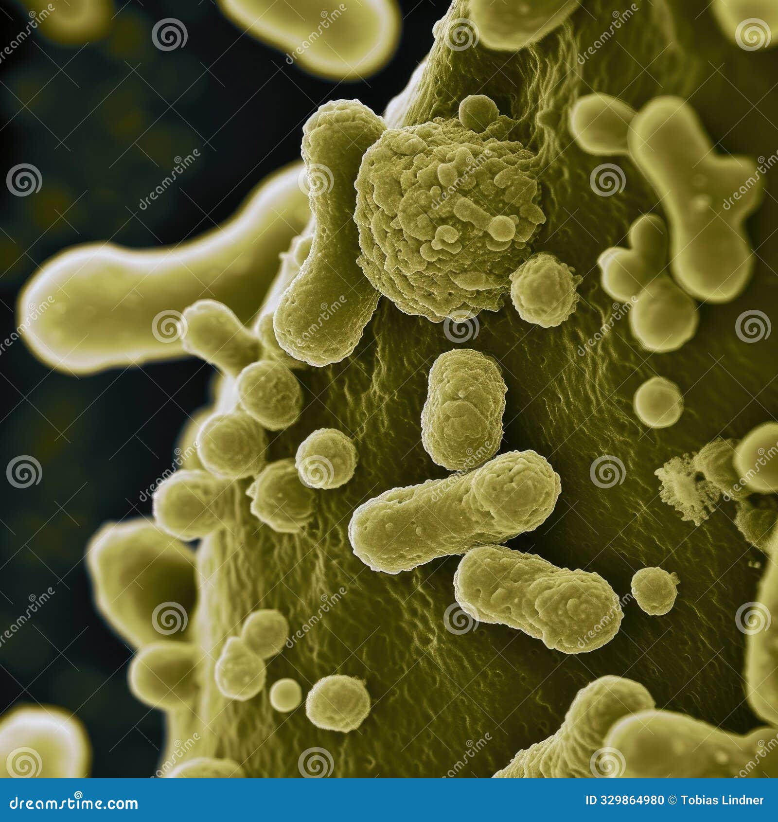 Close-up View of Various Microorganisms or Bacteria, Magnified Under a ...