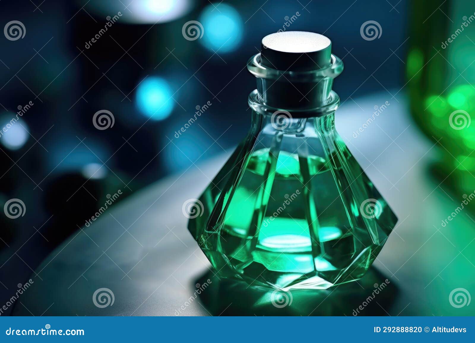 Close-up View of a Vial beside a Laboratory Microscope Stock Photo ...