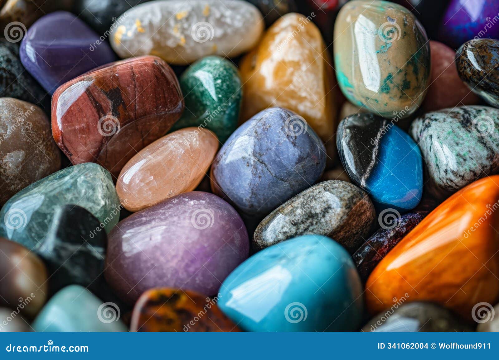A Close-up View of a Vibrant Collection of Smooth Stones in an Array of ...
