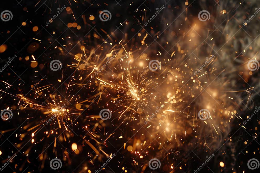 A Close-up View of a Vibrant Firework Exploding in the Dark. Perfect ...