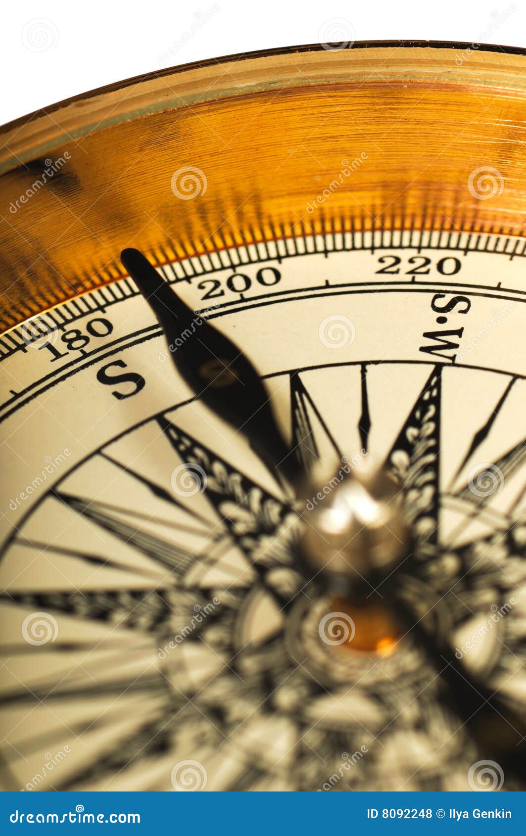 Close-up View of the Vintage Compass Stock Photo - Image of object ...