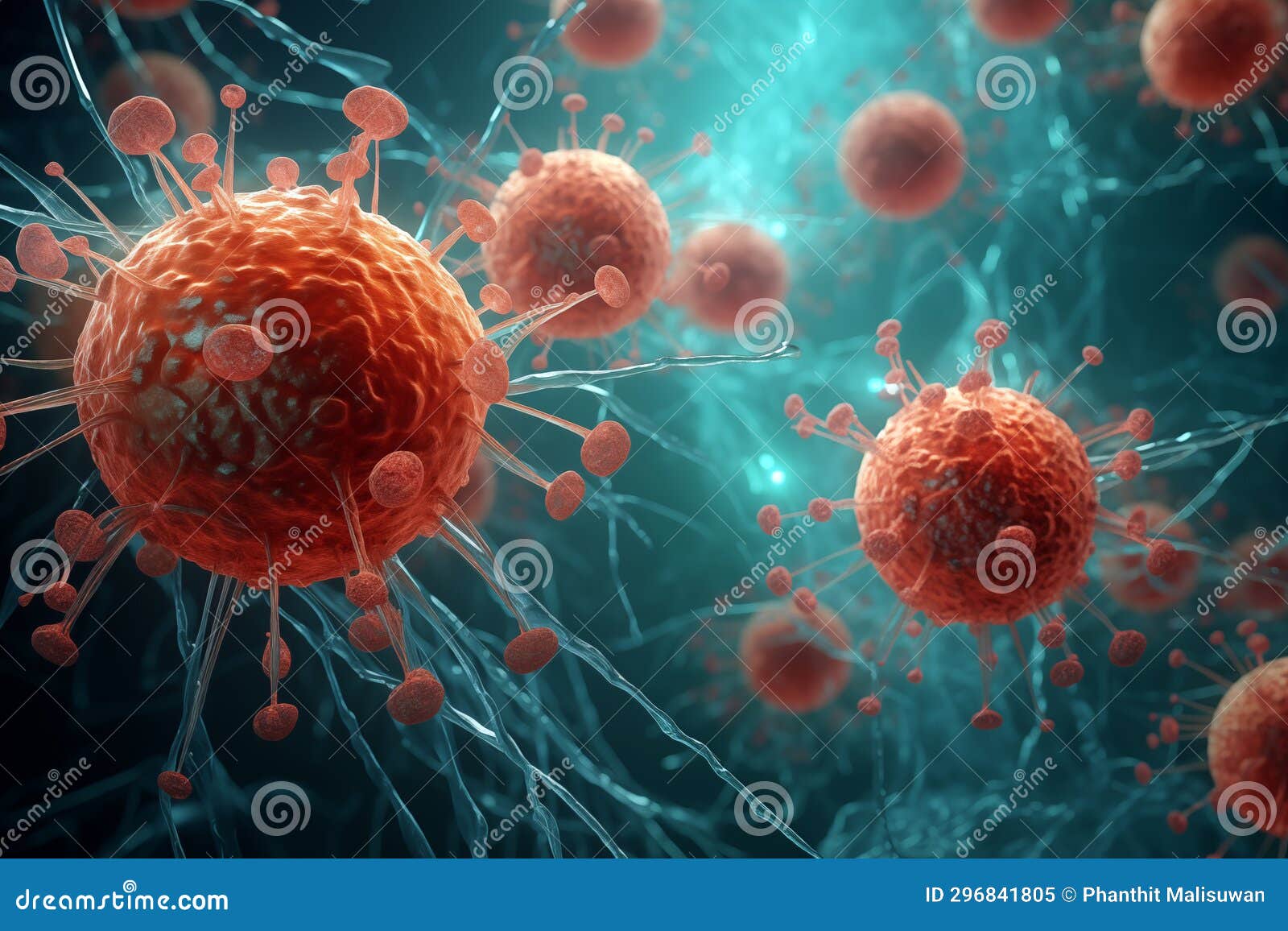 Close-up View of Virus-like Particles, Highlighting the Complex ...