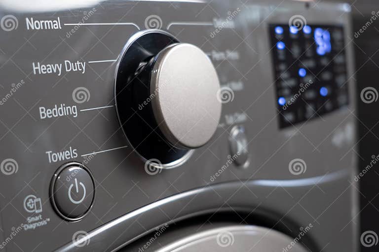 Close-up View of Washing Machine Control Panel Stock Image - Image of ...