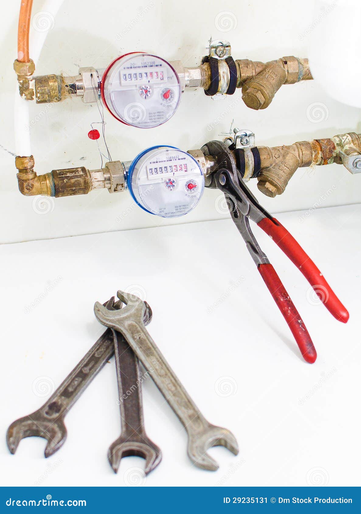 Close Up View of Water Counters Stock Image - Image of closeup, meter ...