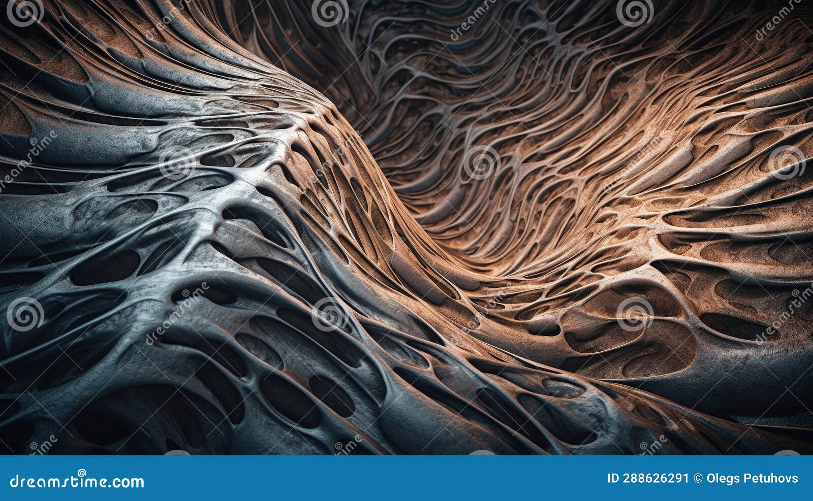 A Close Up View of a Wavy Surface with a Black Background Stock Image ...