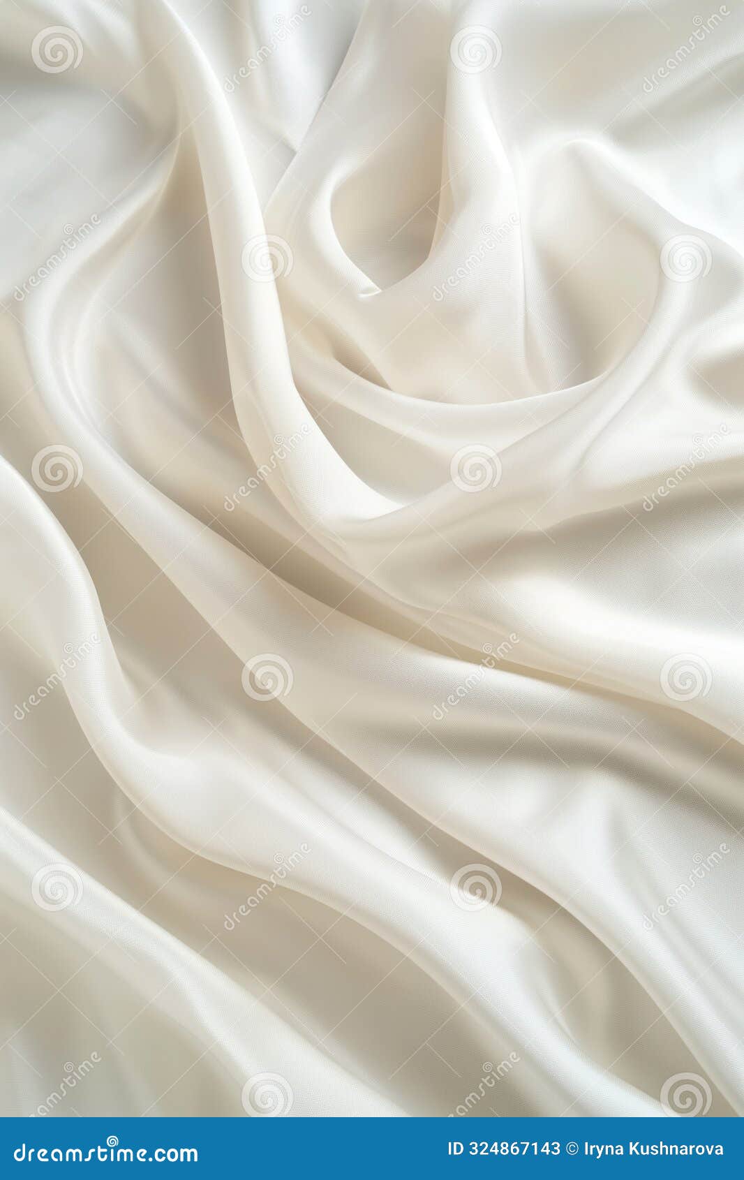 Close-up View of White Fabric with Slight Curl at Top and Bottom Edges ...