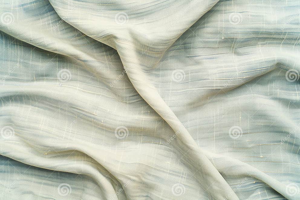 Close-up View of White Fabric with Subtle Pattern. Fabric Has Slightly ...