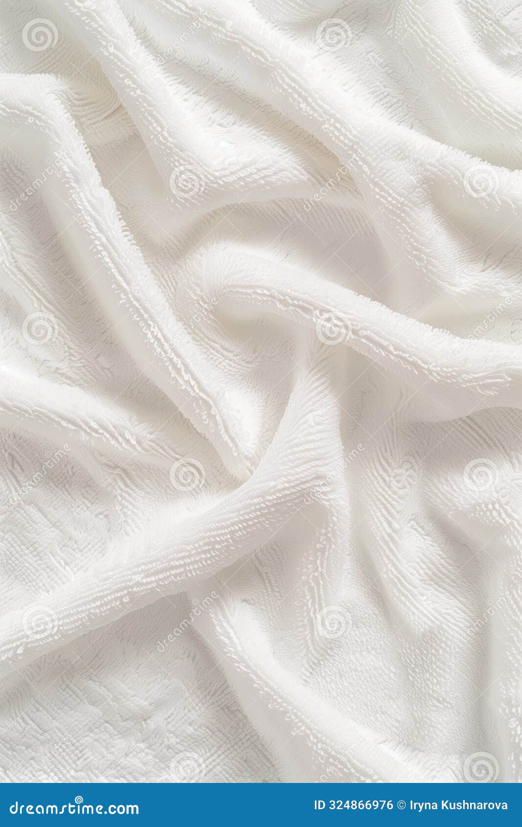 Close-up View of White Fabric with Subtle Texture and Small Wrinkles ...
