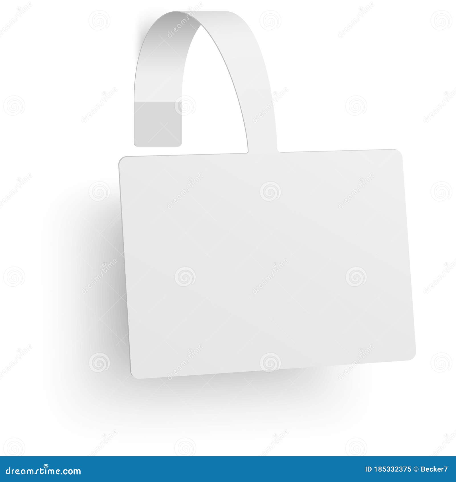 Close Up View of White Square Paper Advertising Wobbler Stock Vector ...
