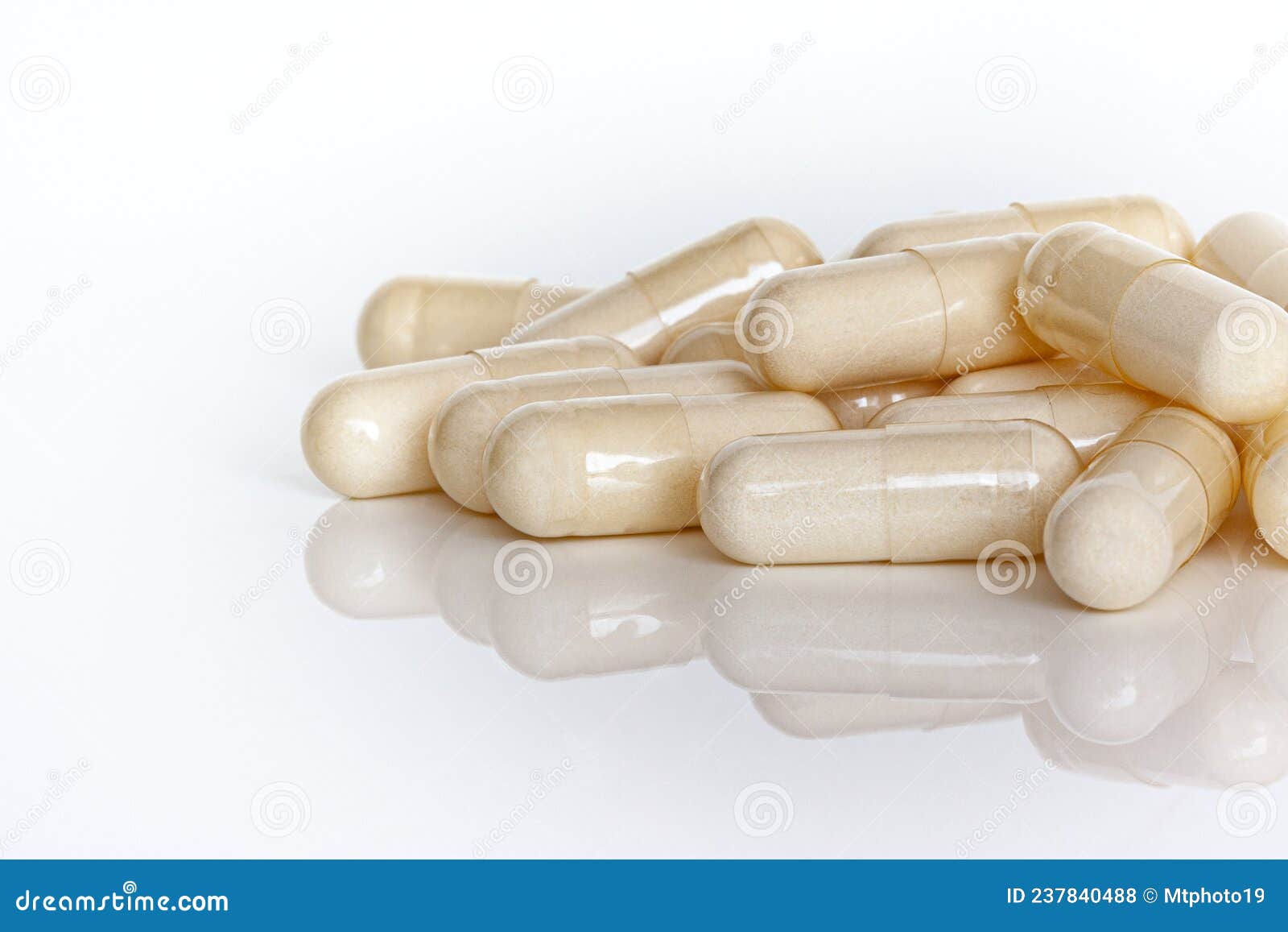 Close-up View of White Vitamin Supplements Isolation Stock Photo ...