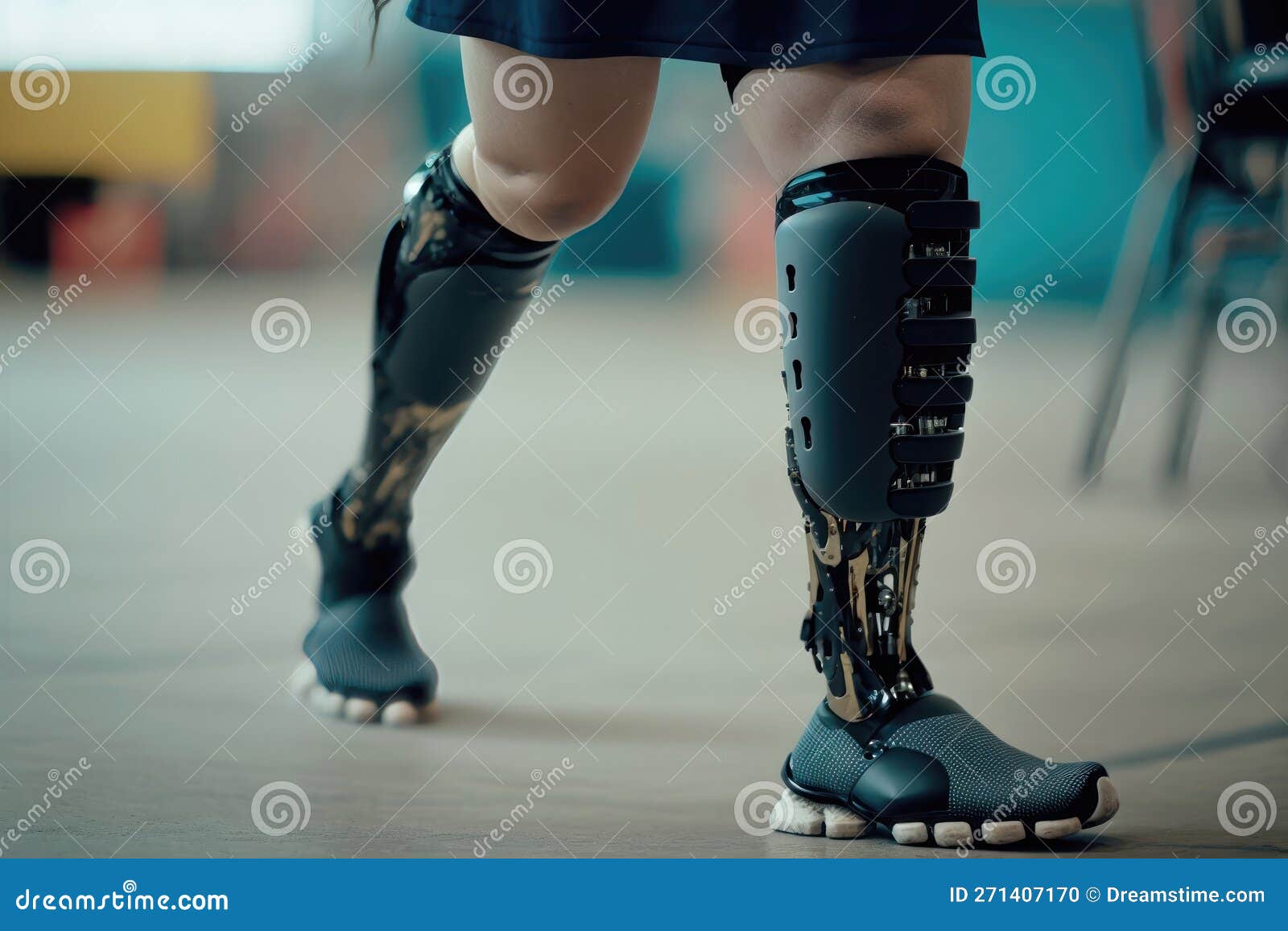 Close Up View of Woman with Leg Prosthesis. AI Generation Stock ...