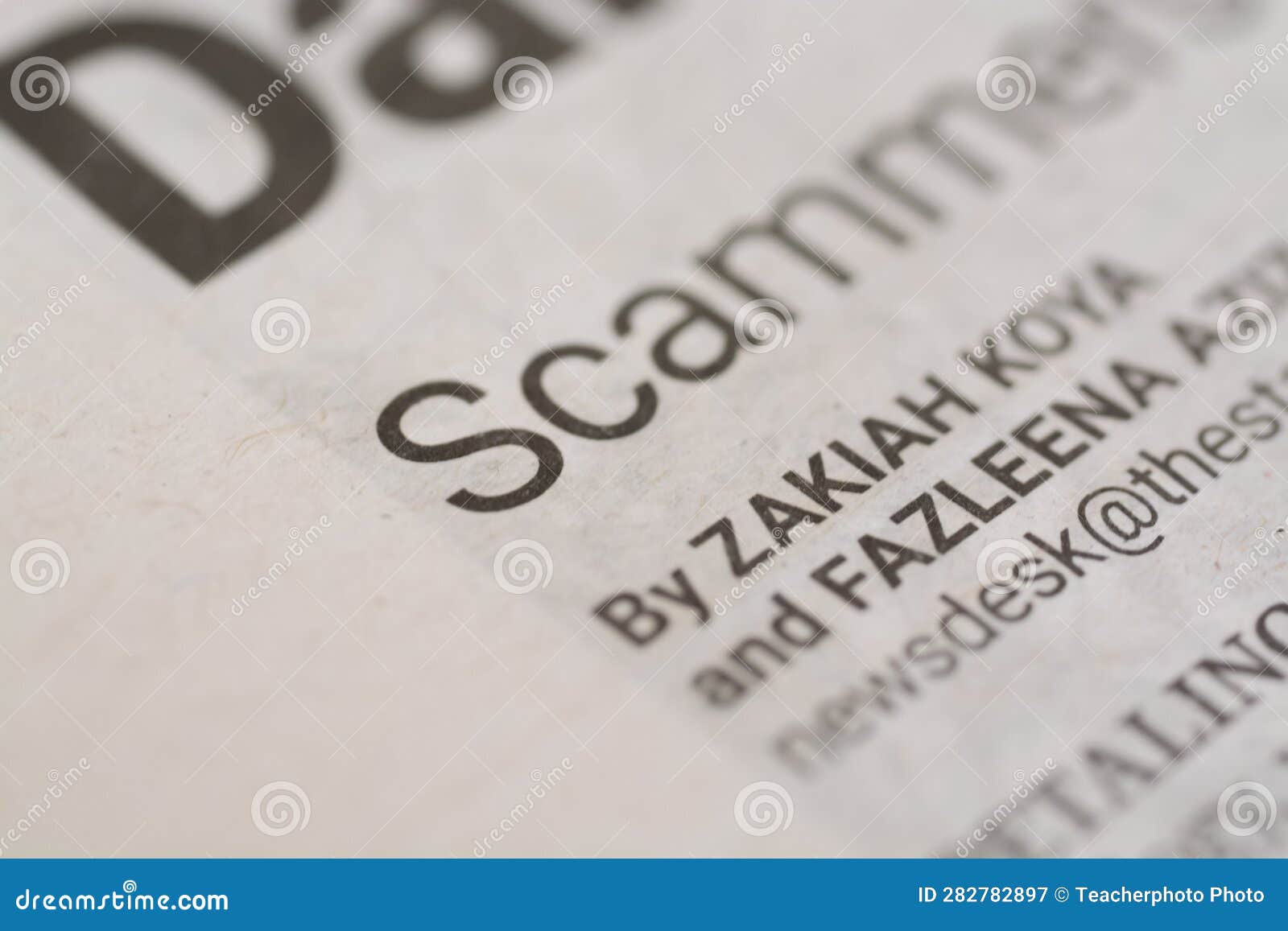 A Close-up View of the Wording "Scammer" Prominently Displayed on a ...