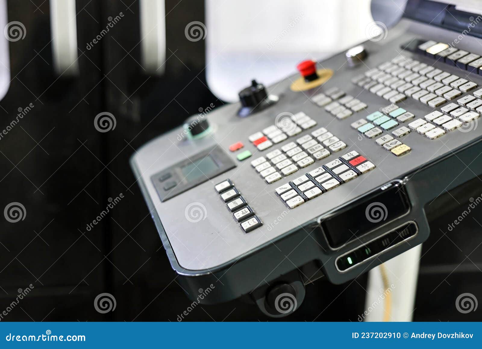 Close-up View of the Working Control Panel of the Cnc Machine is ...