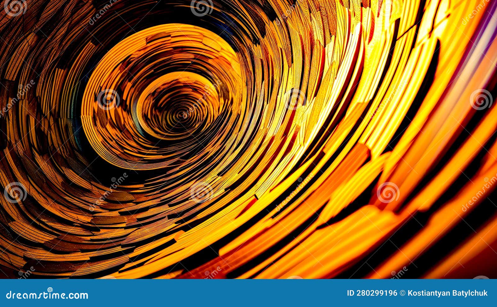 Close Up View of Yellow and Red Object with Black Background ...