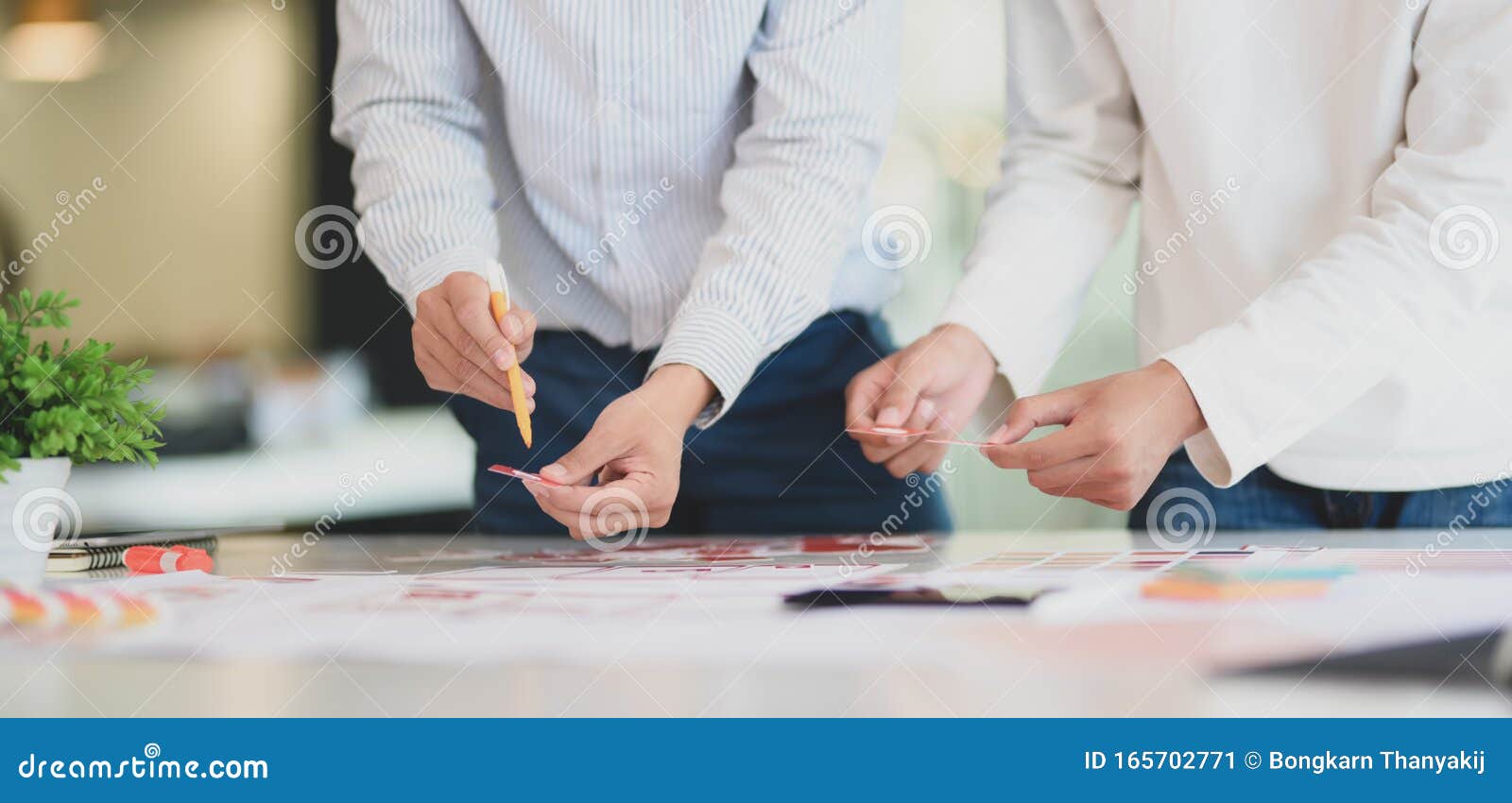 Close-up View of Young Professional UI Web Developer Team Working on ...