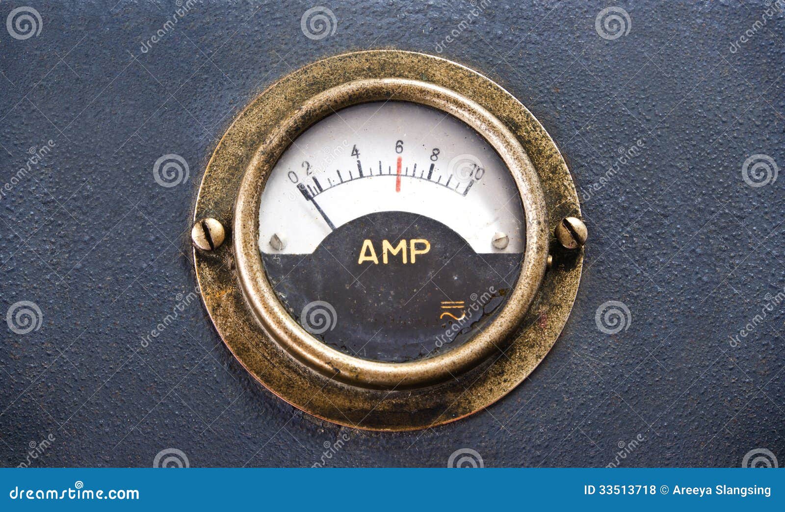Close-up of Vintage Ancient Voltmeter Stock Photo - Image of work ...