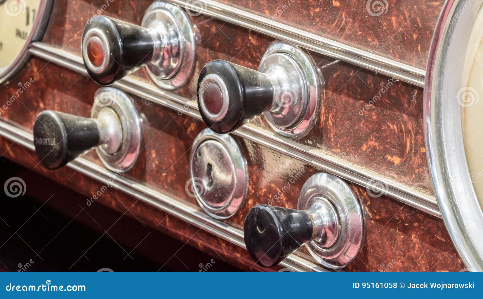 Close Up of Vintage Car Buttons Stock Photo - Image of front ...